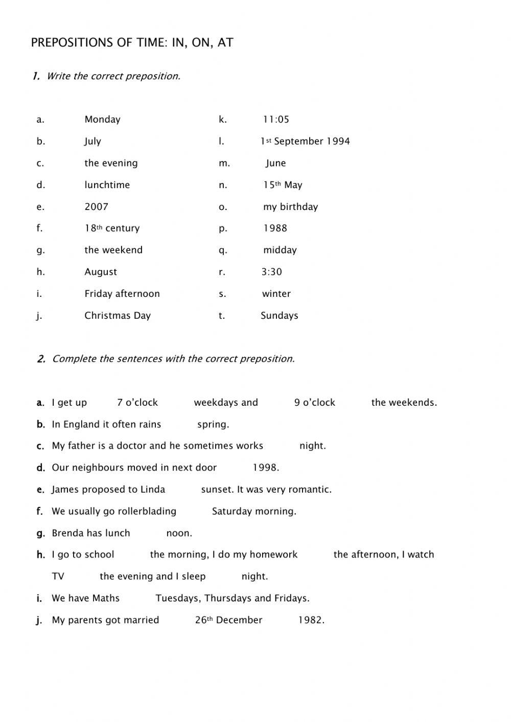 453407 | Prepositions of Time | Alexander Beltran