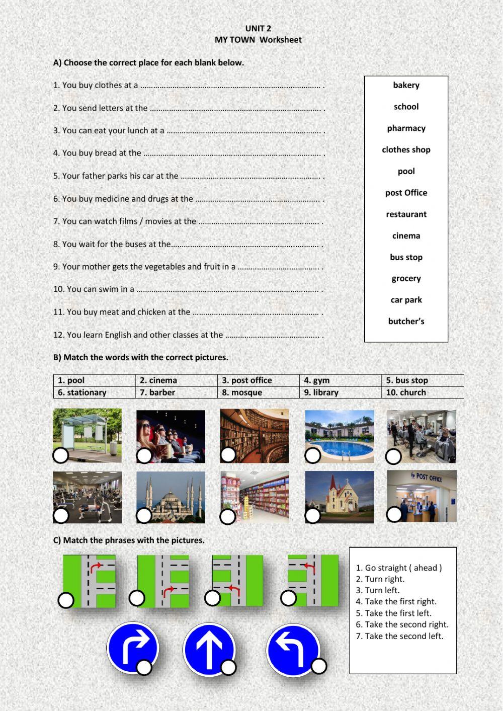 4369013 | Unit 2 My Town Worksheet | Deniz00