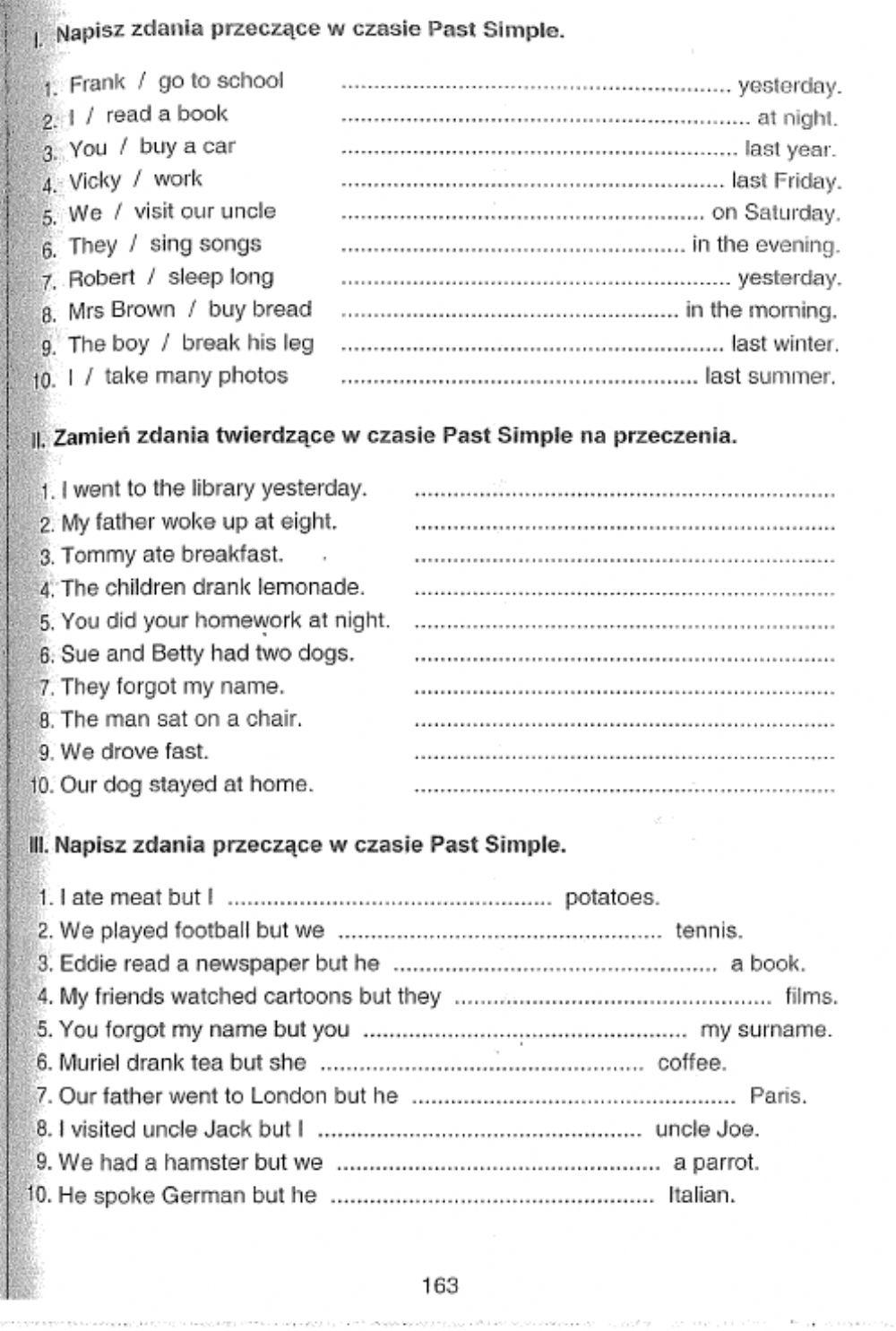 Past Simple - exercises 2 worksheet | Live Worksheets