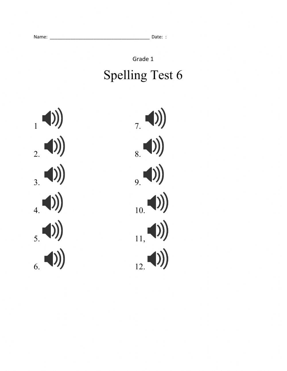 Spelling Quiz online exercise for 1 | Live Worksheets