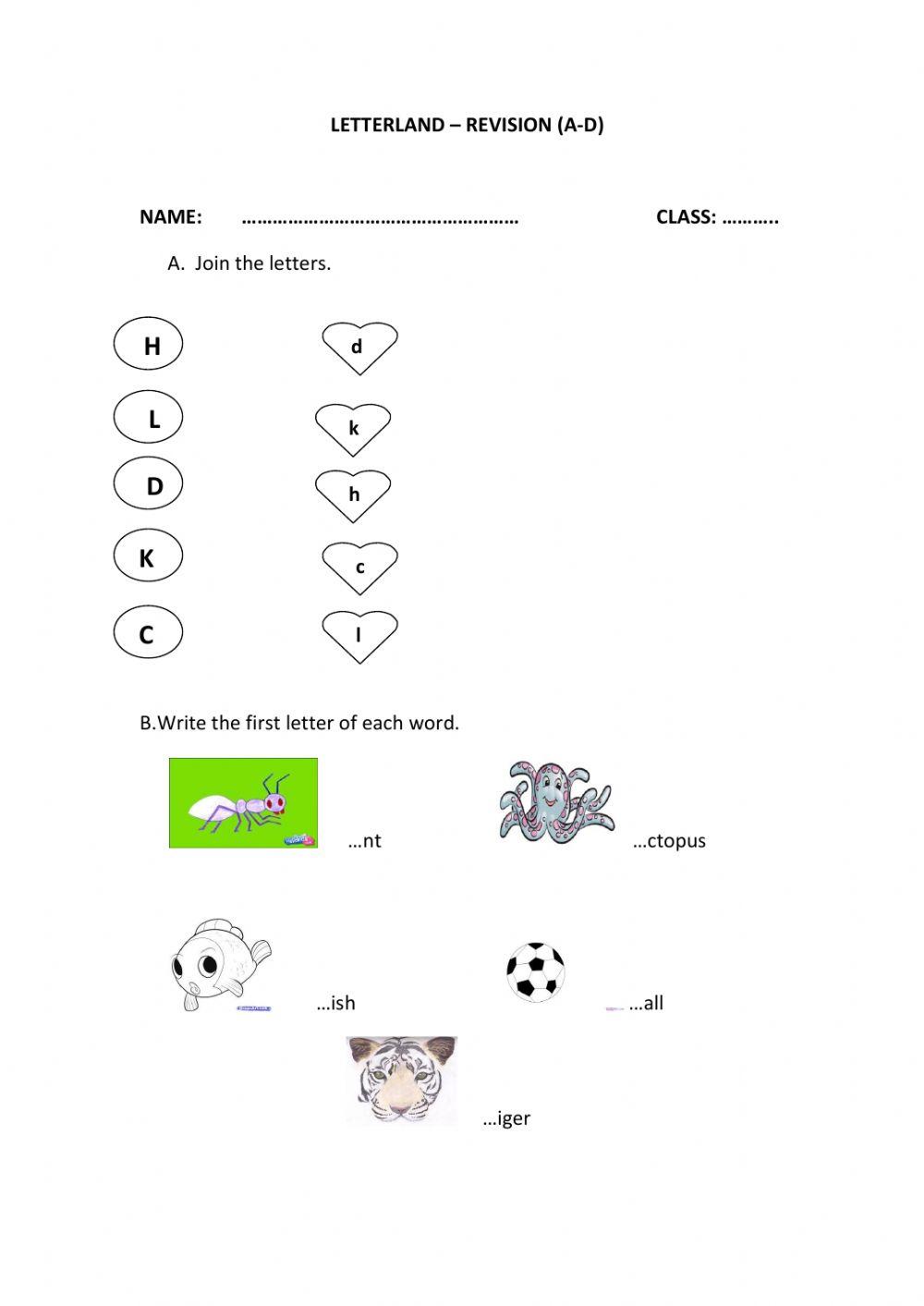 magic letters worksheet