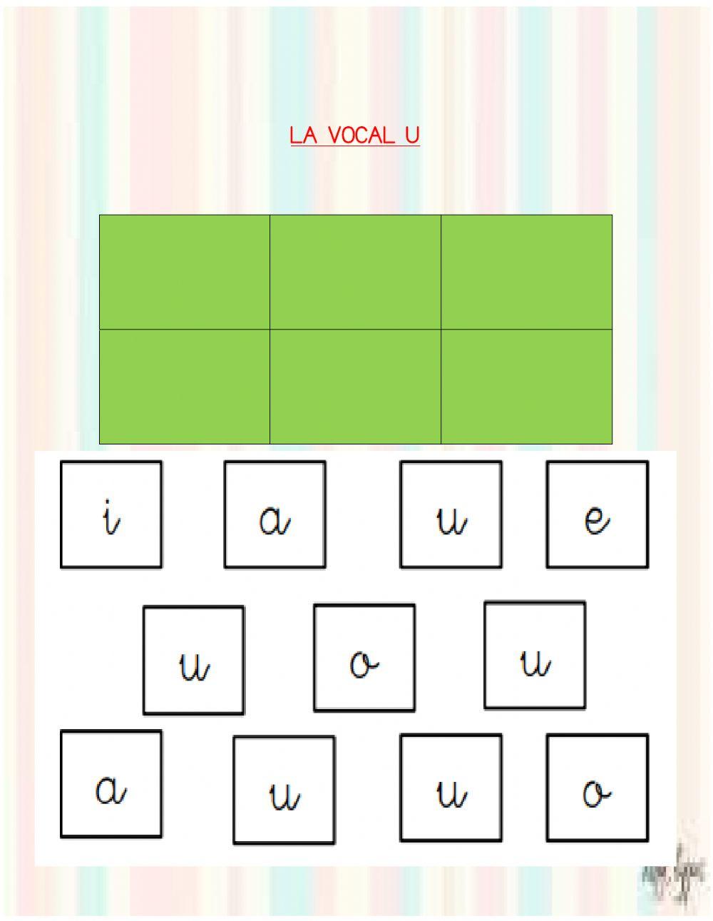Vocal u 455317 | CarmenEstrada | Live Worksheets