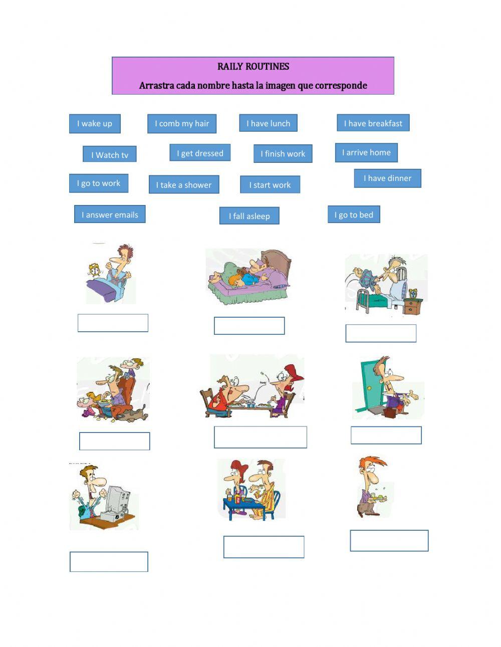 Daily Routine online exercise for Grade 3 | Live Worksheets