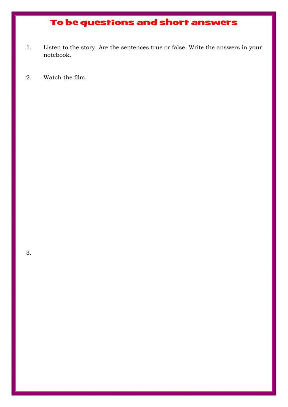 To be questions 6183747 | Justyna | Live Worksheets