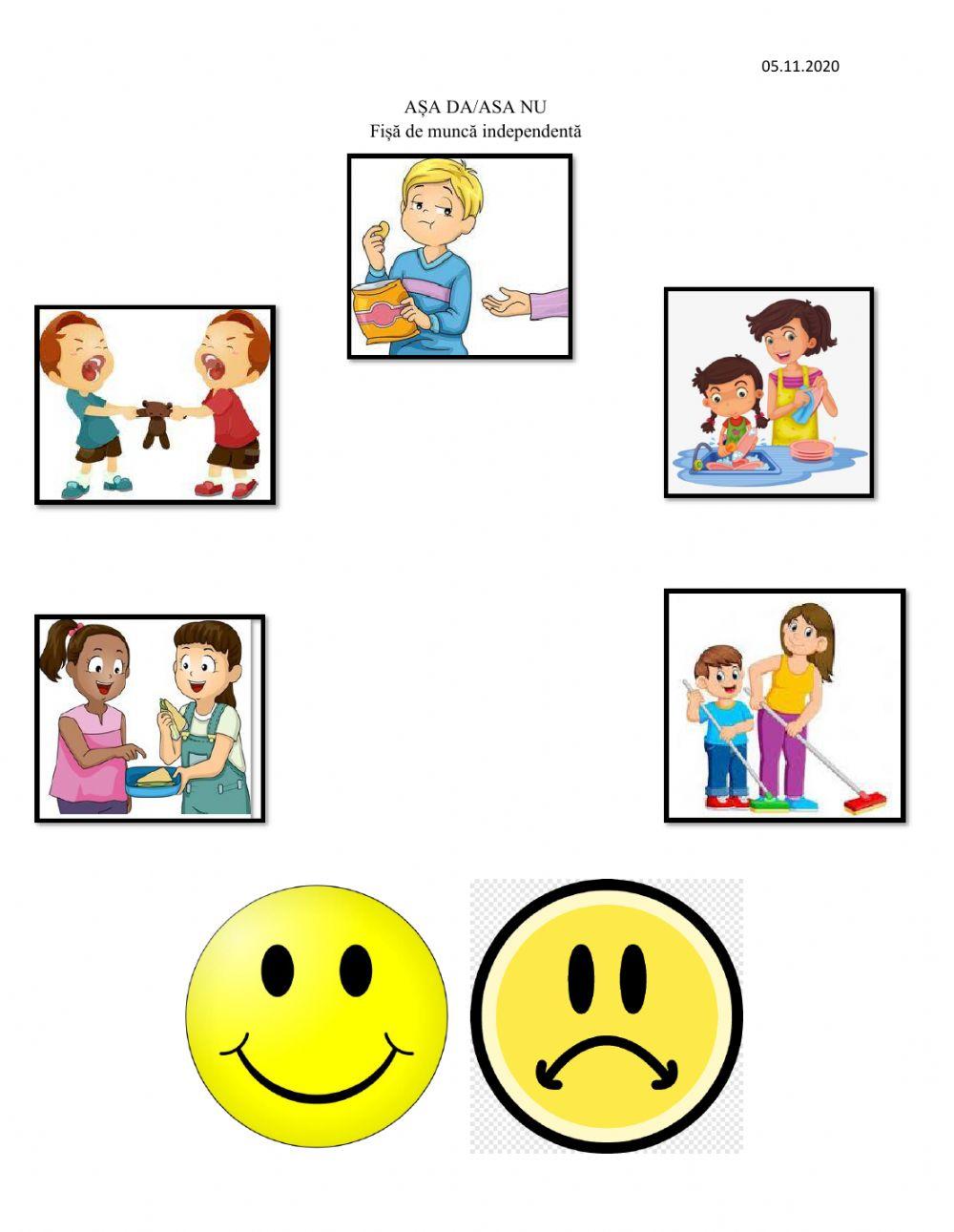 Fapte bune-fapt… | Free Interactive Worksheets | 457152