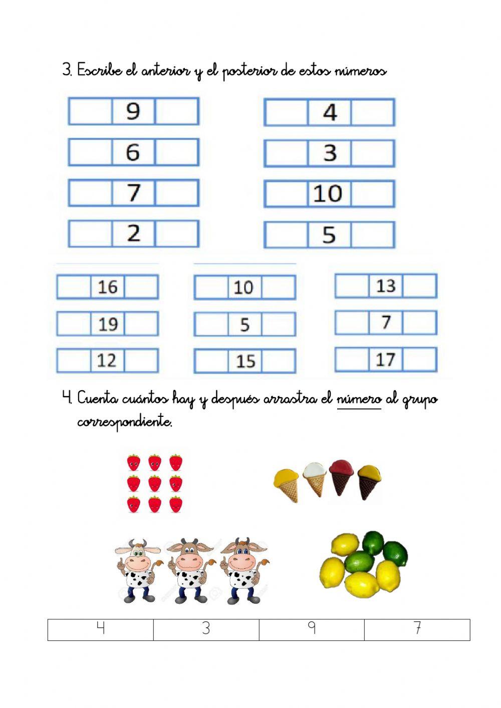 Ficha repaso mate worksheet | Live Worksheets