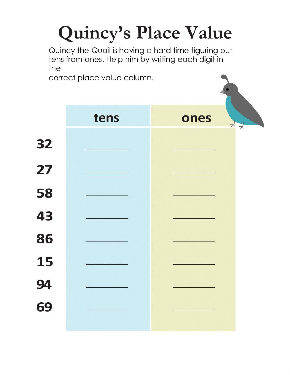 Place Value interactive activity for k-5 | Live Worksheets