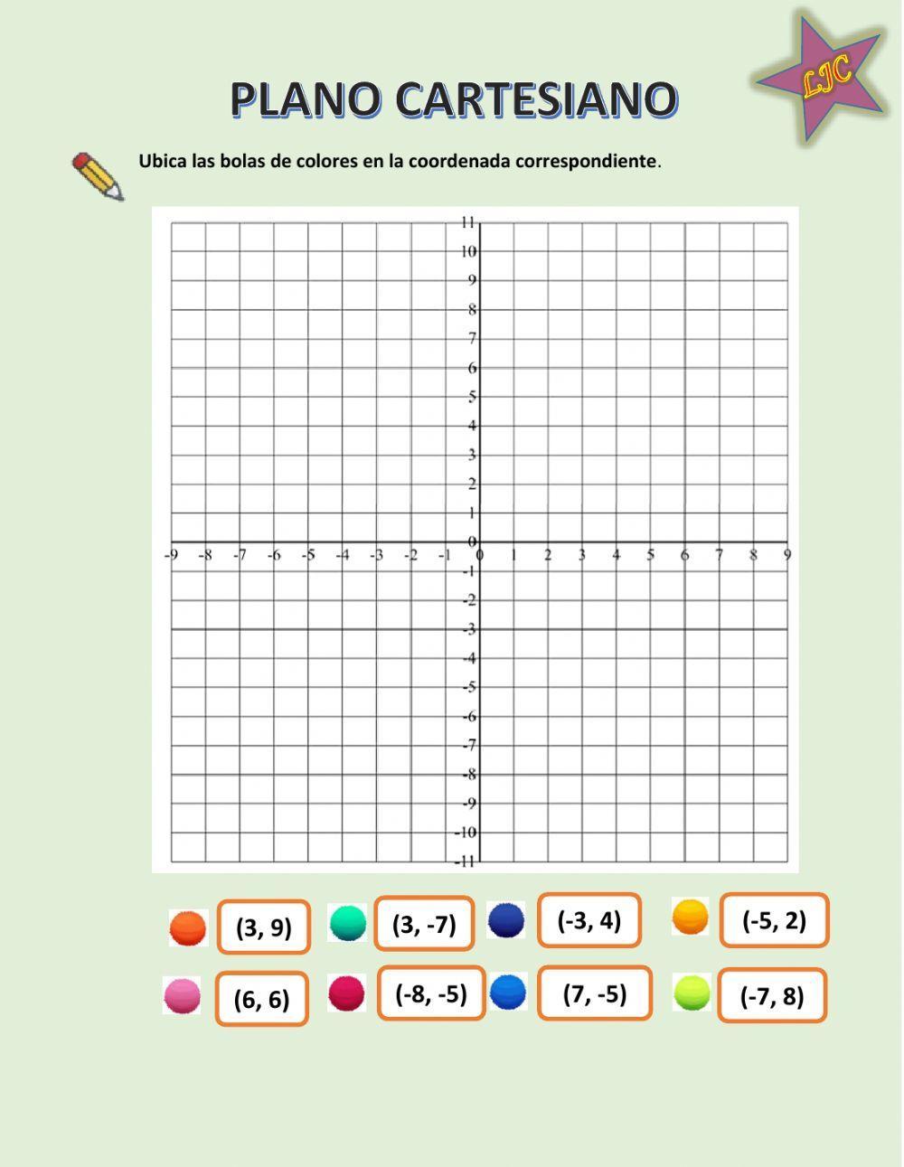 Plano cartesiano | Free Interactive Worksheets | 457367