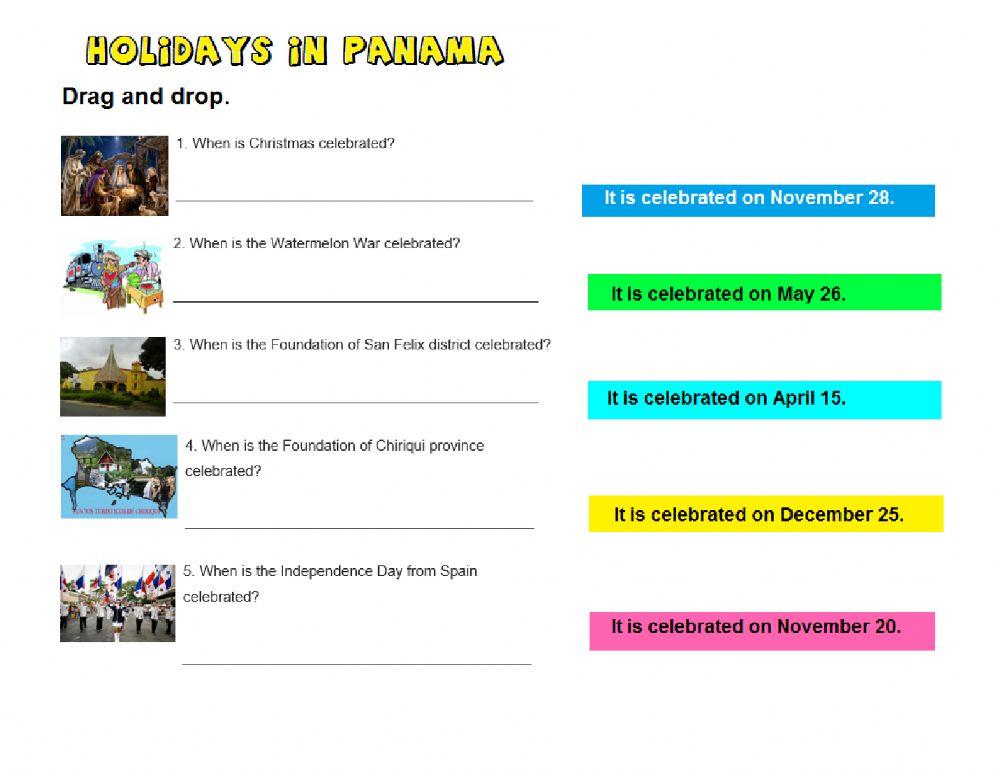 457488 | Holidays in Panama | EGuerra22 | LiveWorksheets