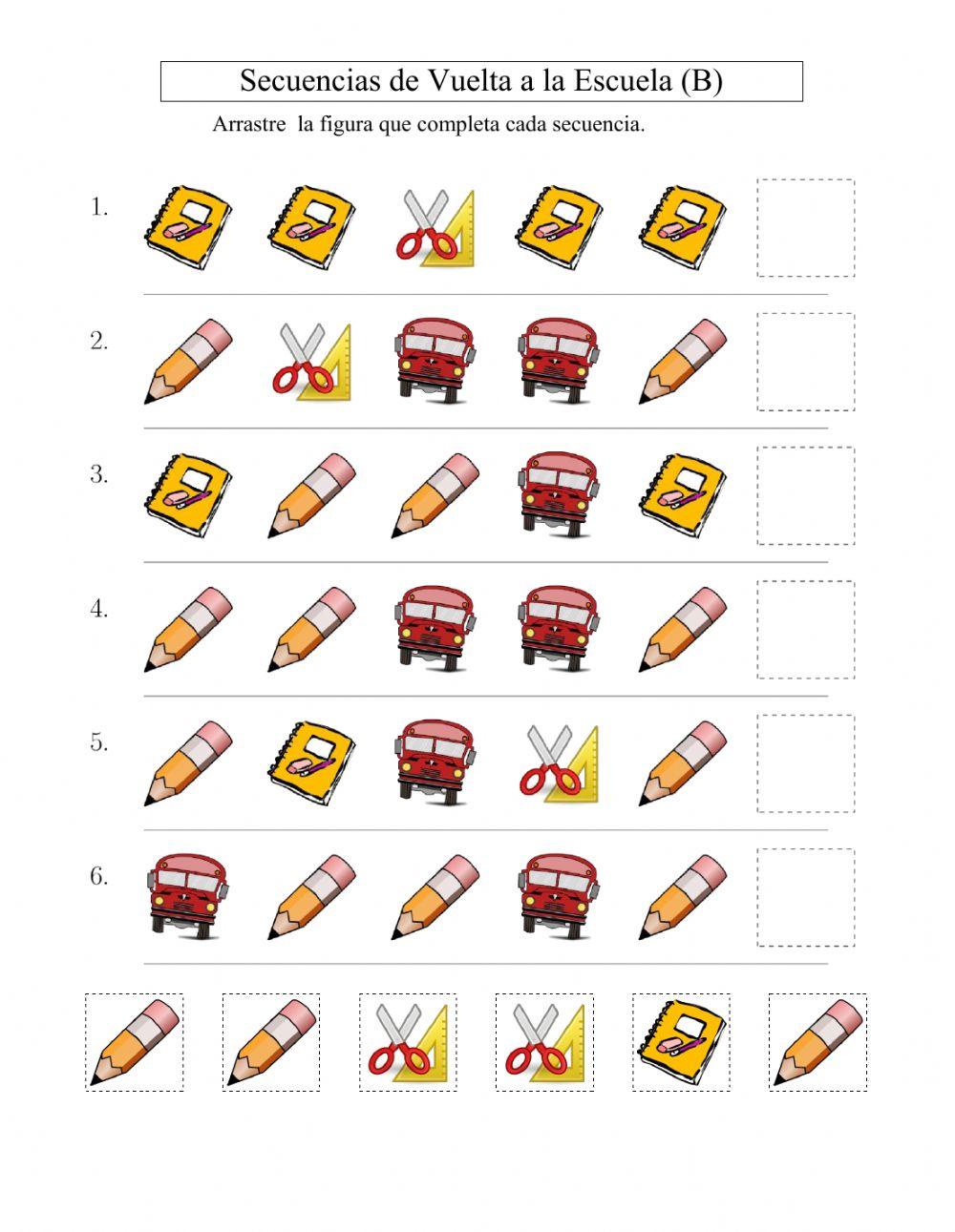 Patrón imágenes worksheet | Live Worksheets