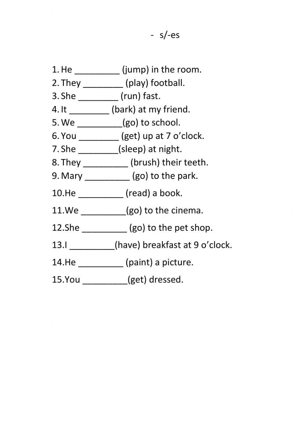 Present Simple online exercise for Grade 2 | Live Worksheets