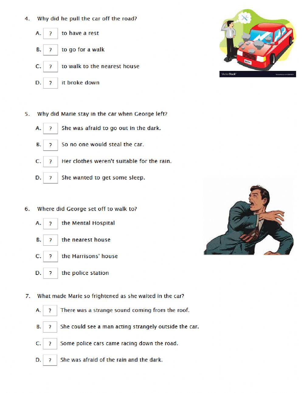 Strange story worksheet | Live Worksheets