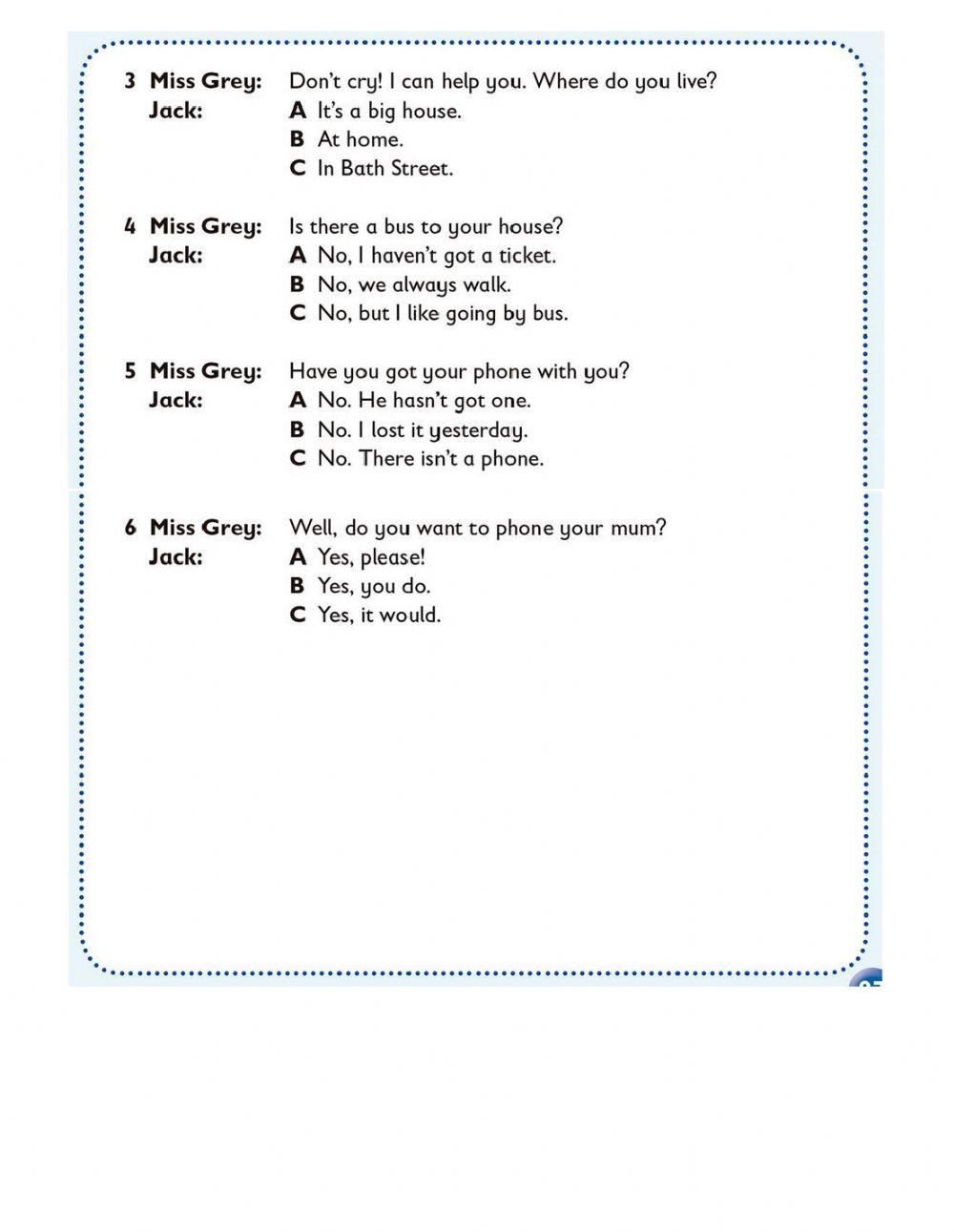Movers reading … | Free Interactive Worksheets | 4372741
