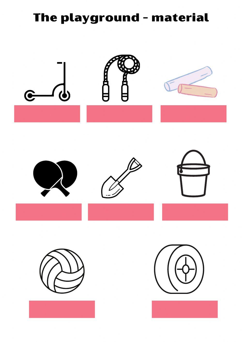 Playground toys interactive worksheet | Live Worksheets