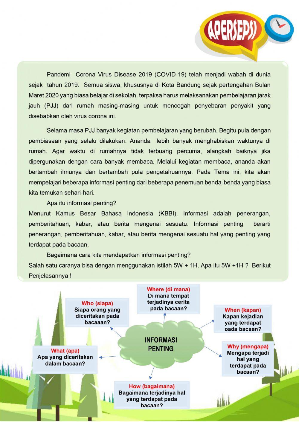 Informasi Penting worksheet | Live Worksheets