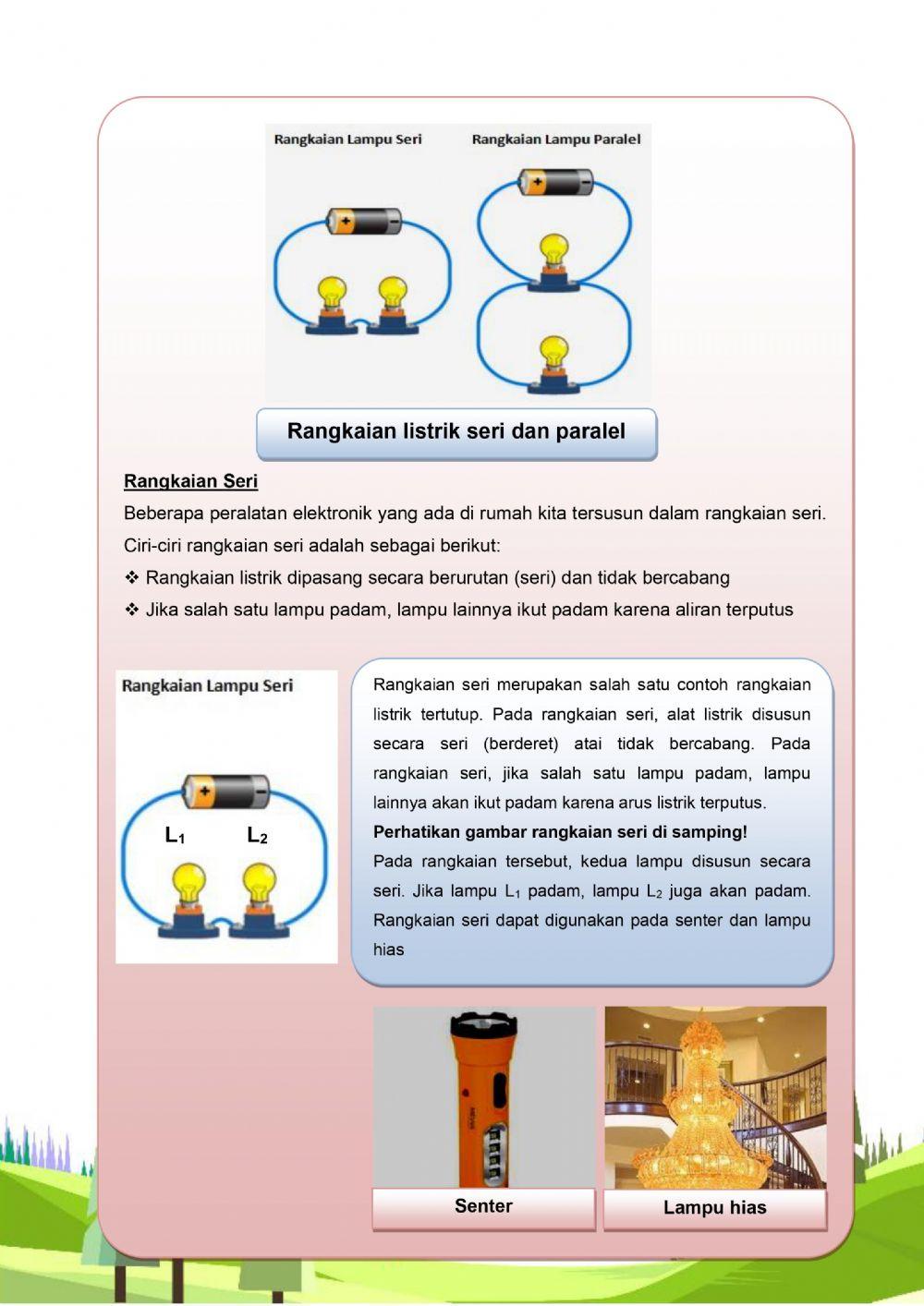 Rangkaian listrikk worksheet | Live Worksheets