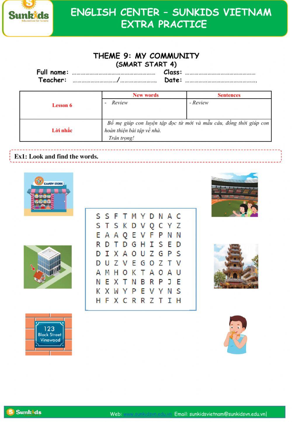Theme 9: My community - Lesson 6 online exercise for | Live Worksheets