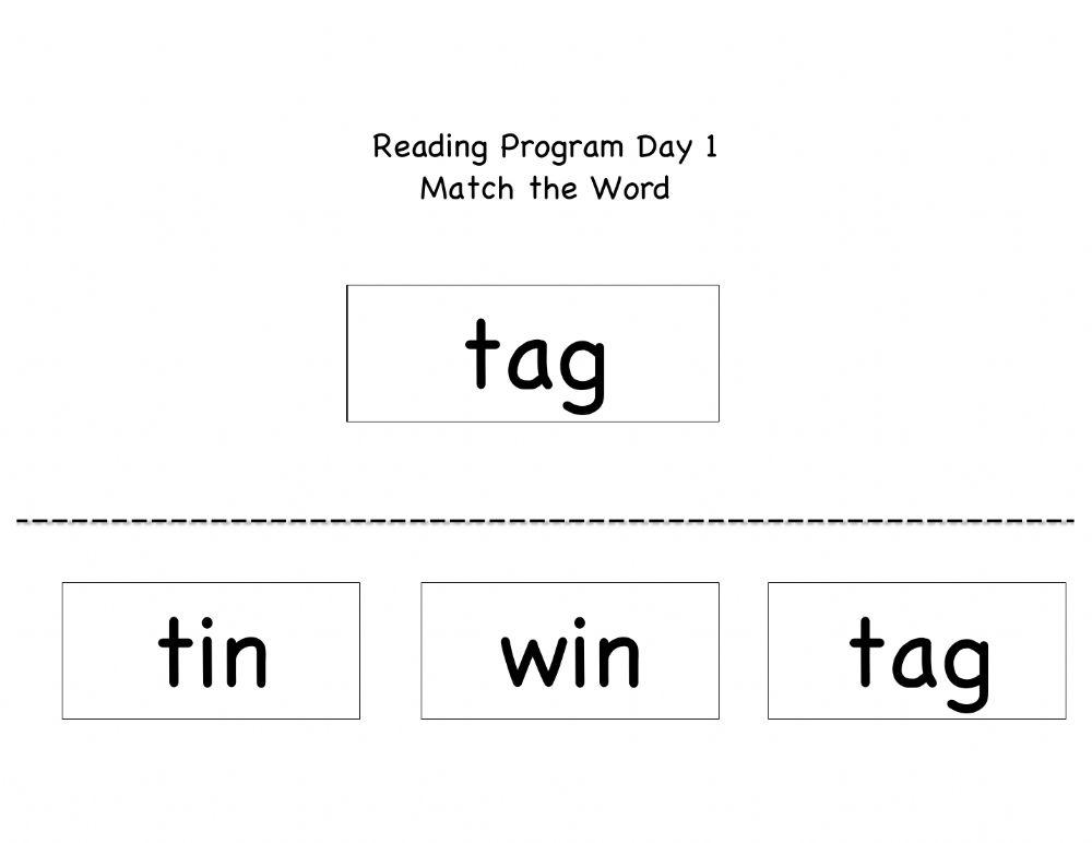Match the word tag 398234 | jd293475 | LiveWorksheets