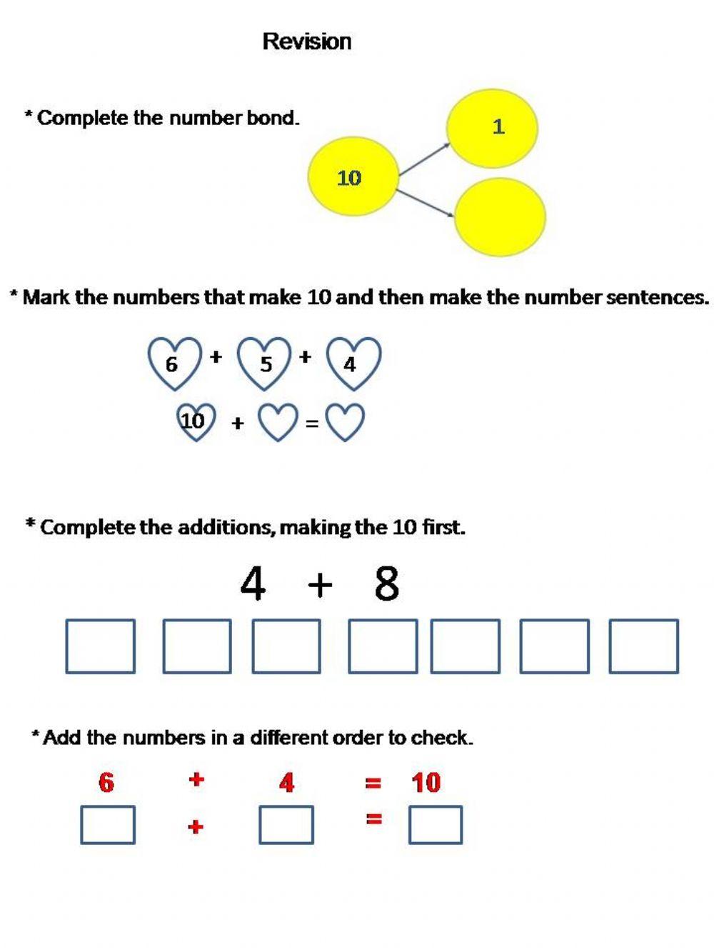 Number Bond Online Exercise Live Worksheets number-bond-online-exercise-live-worksheets