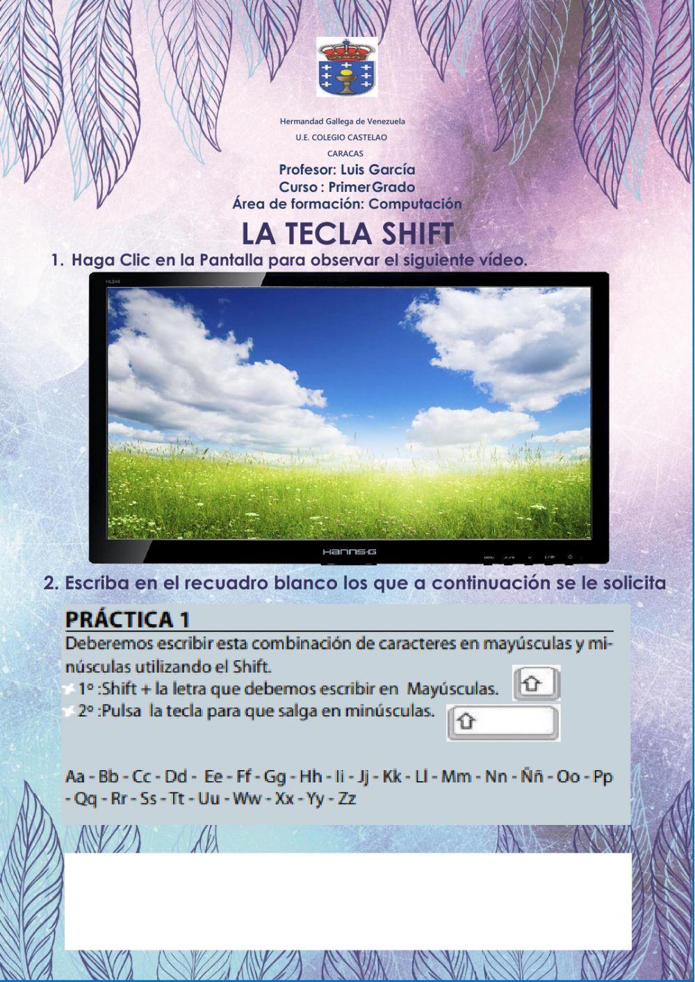 6186934 | Uso de la tecla Shift | elprof2886