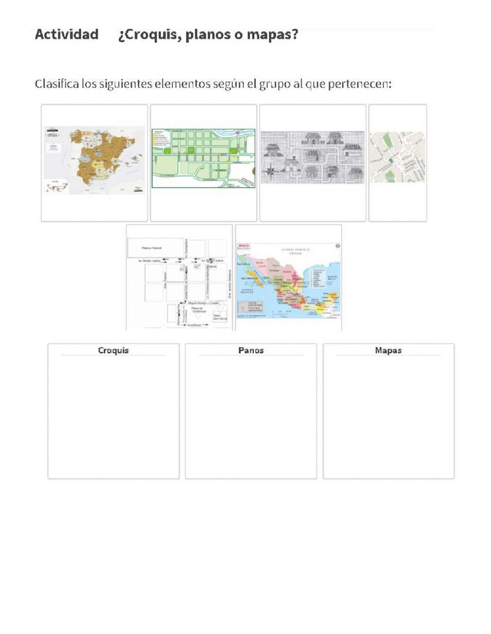 Utilidad de los mapas online exercise for | Live Worksheets
