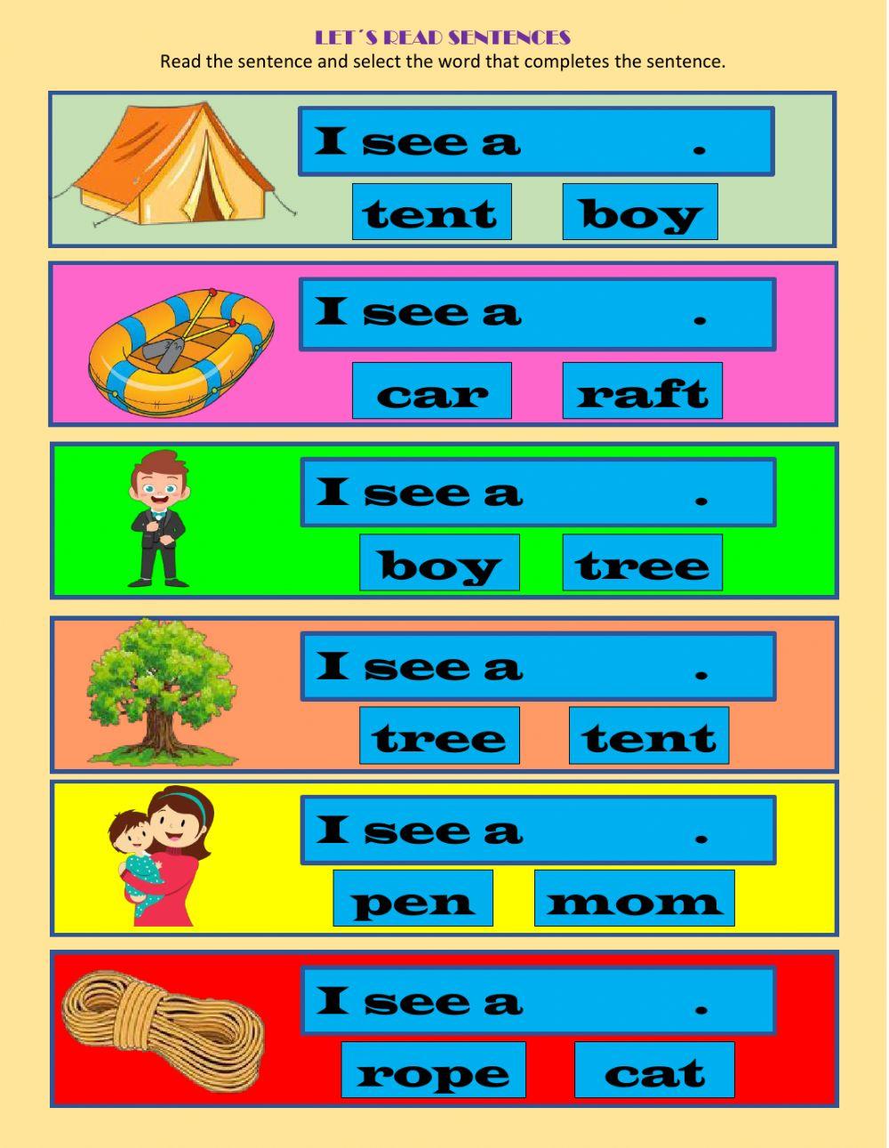 6188368 | Read sentences | Yolide | LiveWorksheets