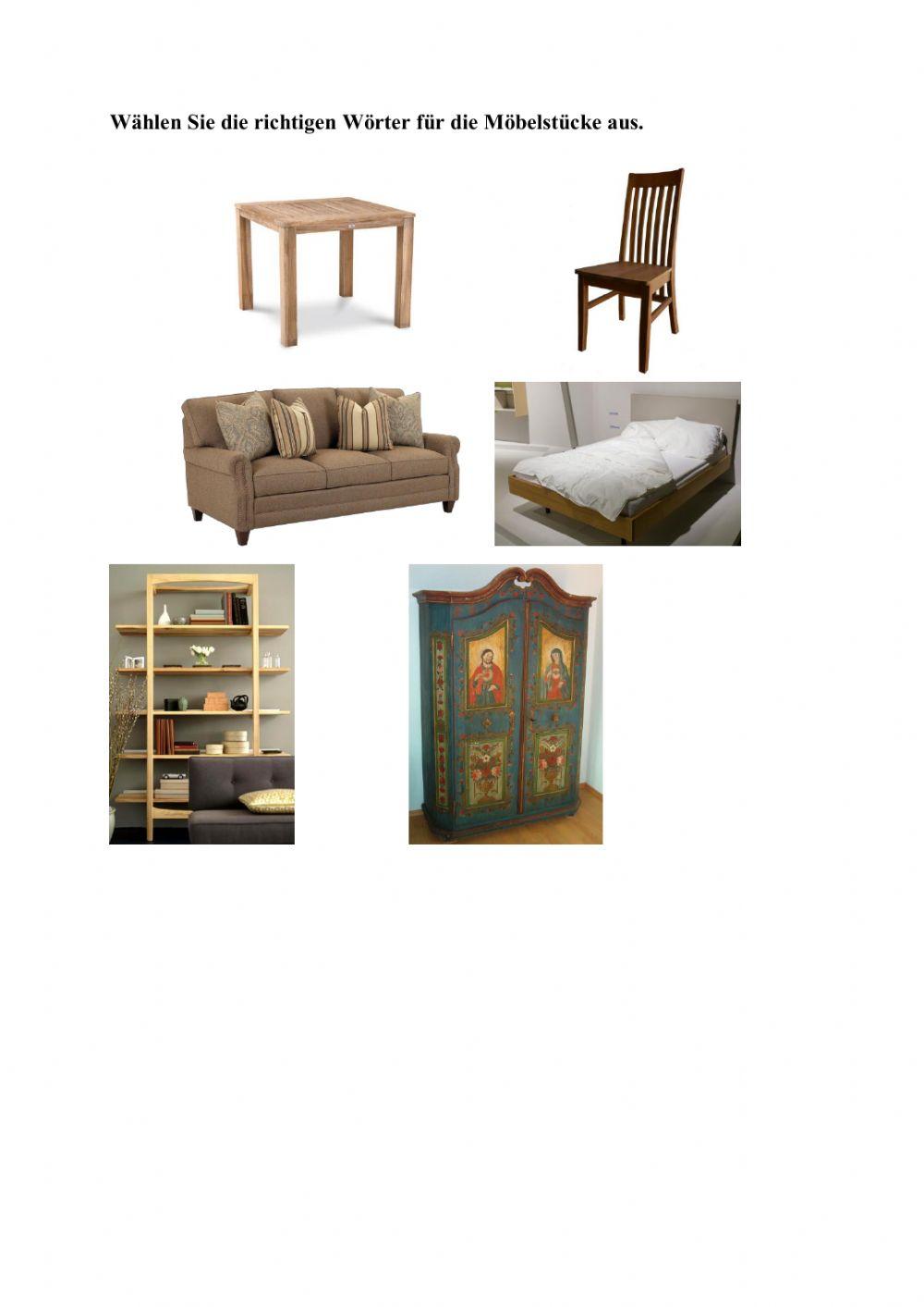 Moebelstuecke online exercise for | Live Worksheets