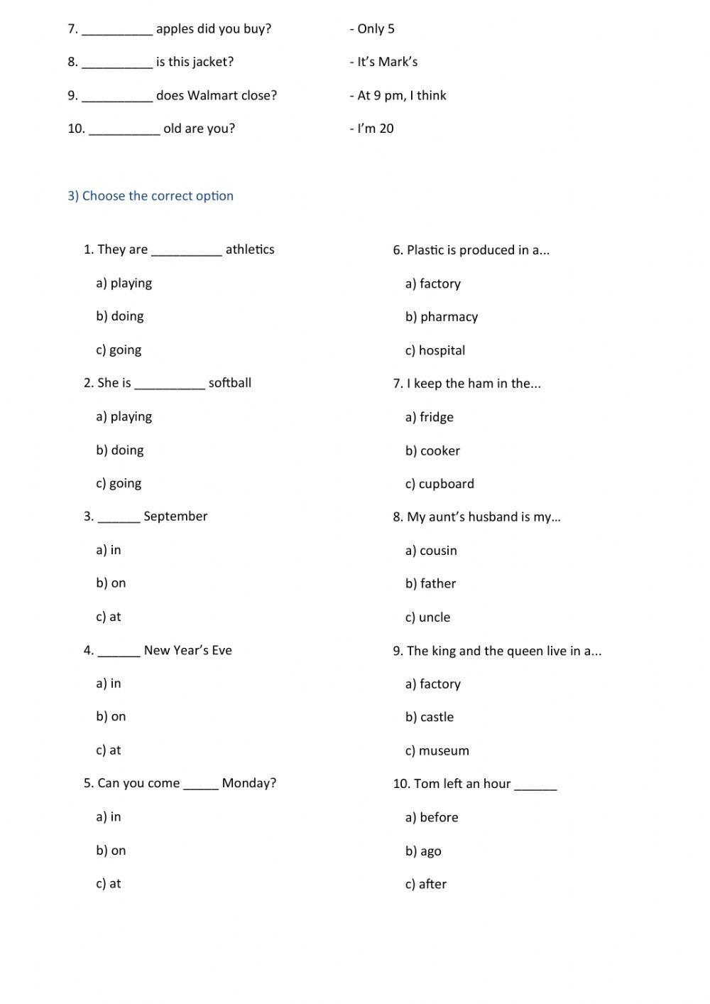 Compact KEY 2nd… | Free Interactive Worksheets | 399425