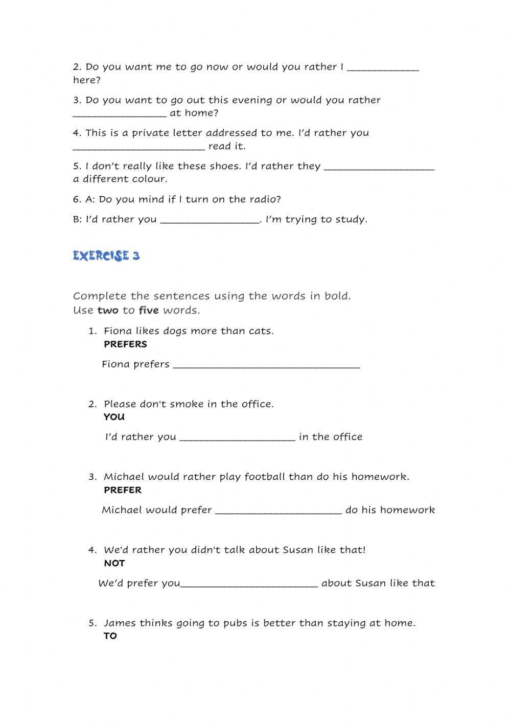 Would rather-Pr… | Free Interactive Worksheets | 399494