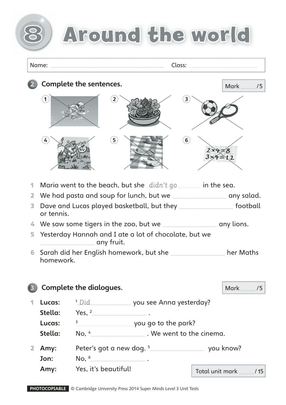 Super Minds 3 - Review Unit 8 online exercise for | Live Worksheets