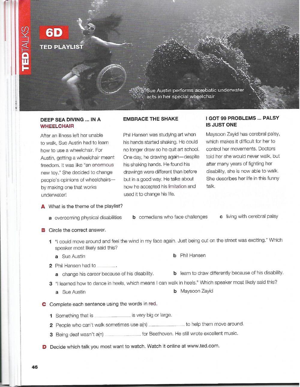 103 workbook unit 6 online exercise for | Live Worksheets