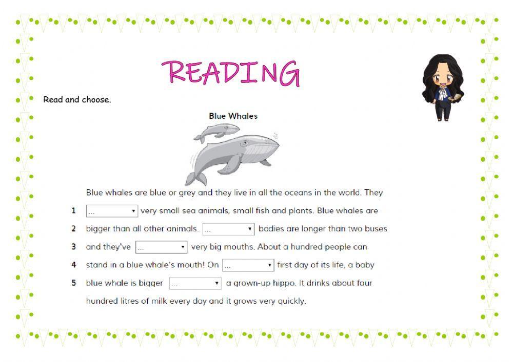Reading online exercise for 4to de primaria | Live Worksheets