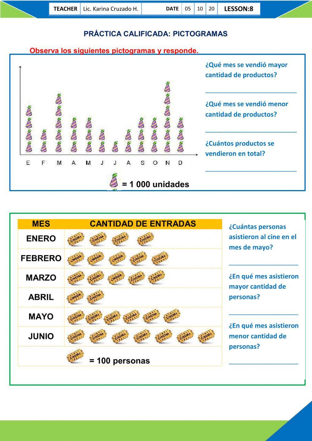 Pictogramas | Free Interactive Worksheets | 400410