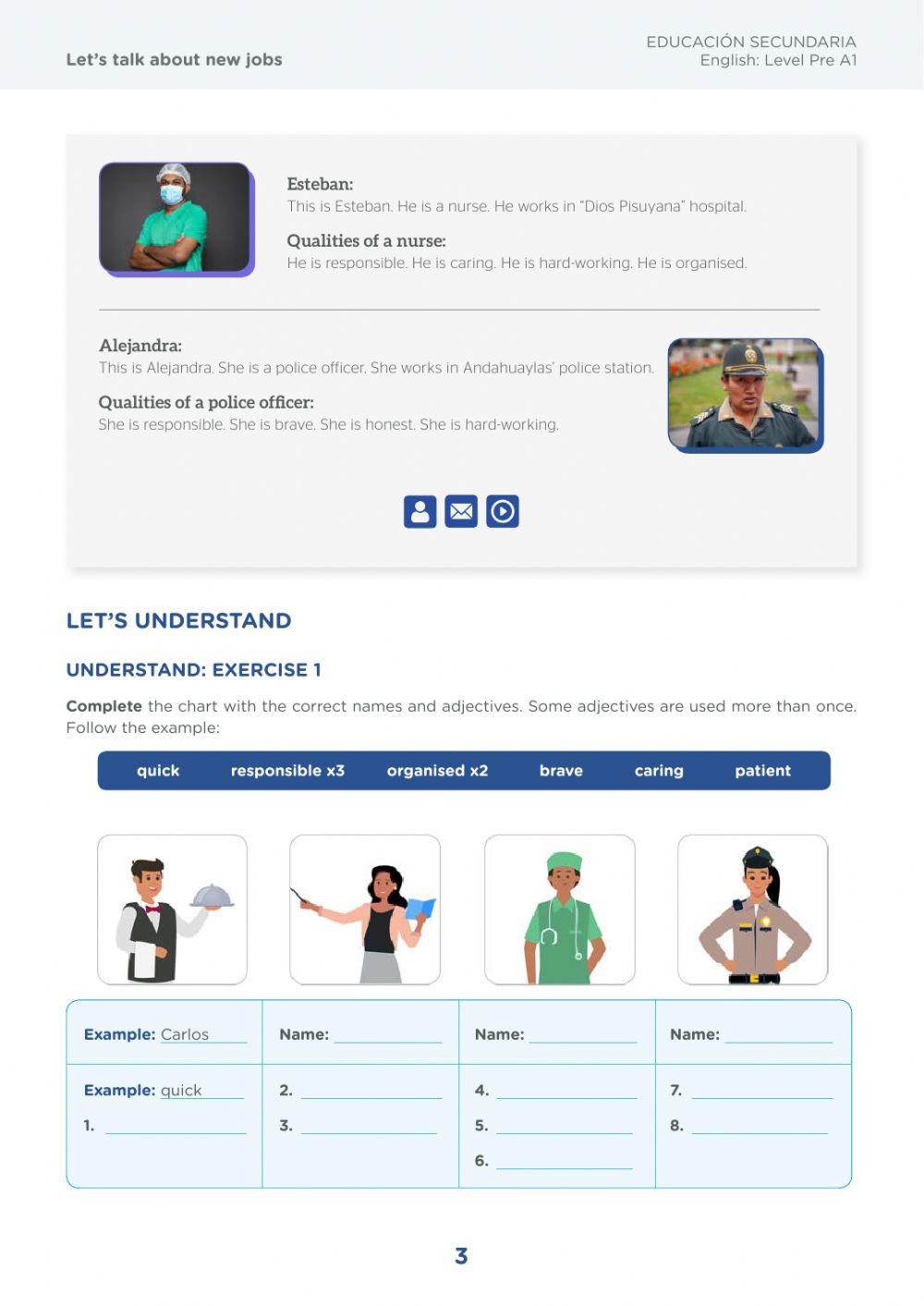 Jobs 1 online worksheet | Live Worksheets