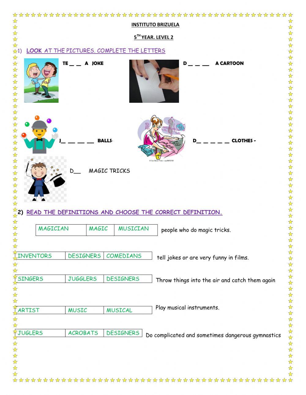 Talent 400615 | JmAg1210 | LiveWorksheets