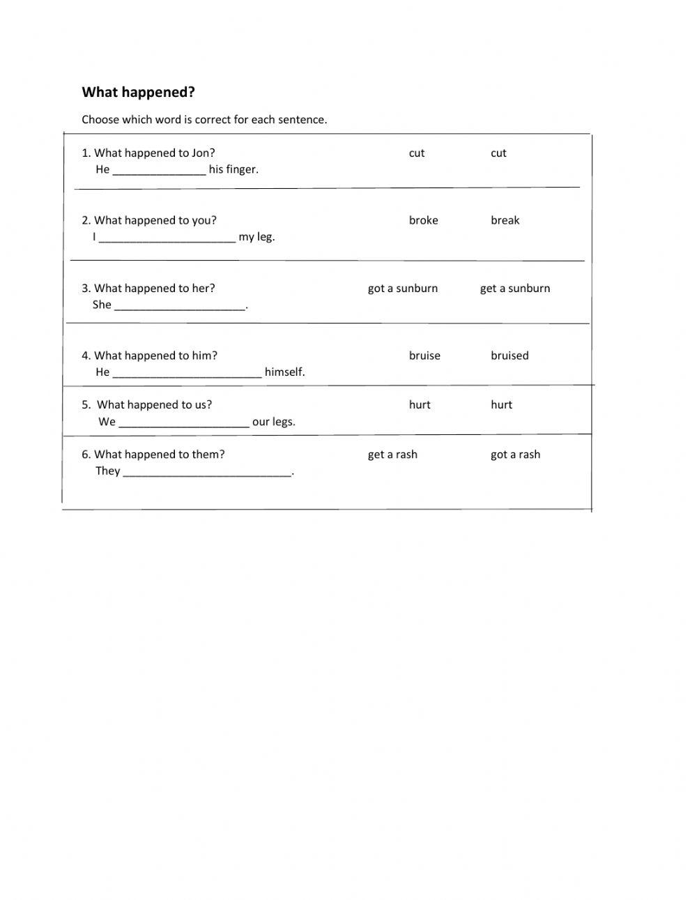 What happened worksheet online exercise for | Live Worksheets