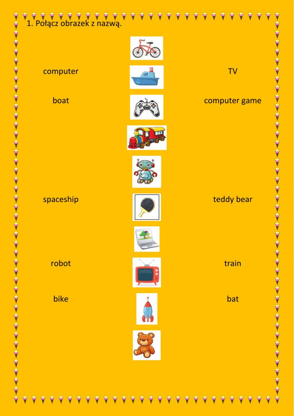 My favourite things interactive activity | Live Worksheets