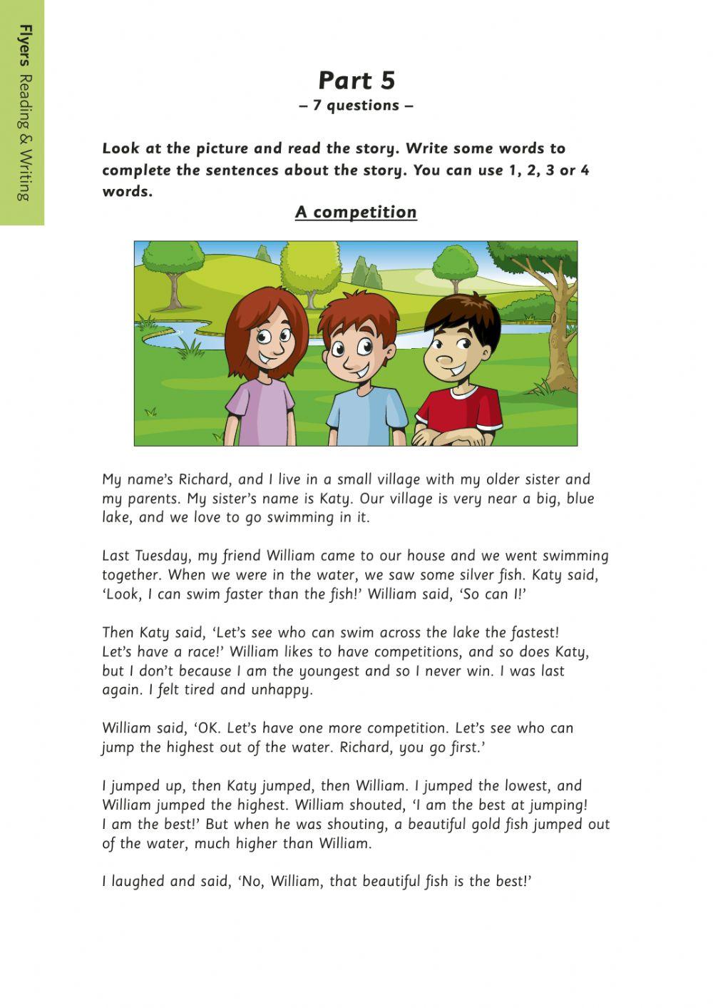FLYERS READING … | Free Interactive Worksheets | 6107102