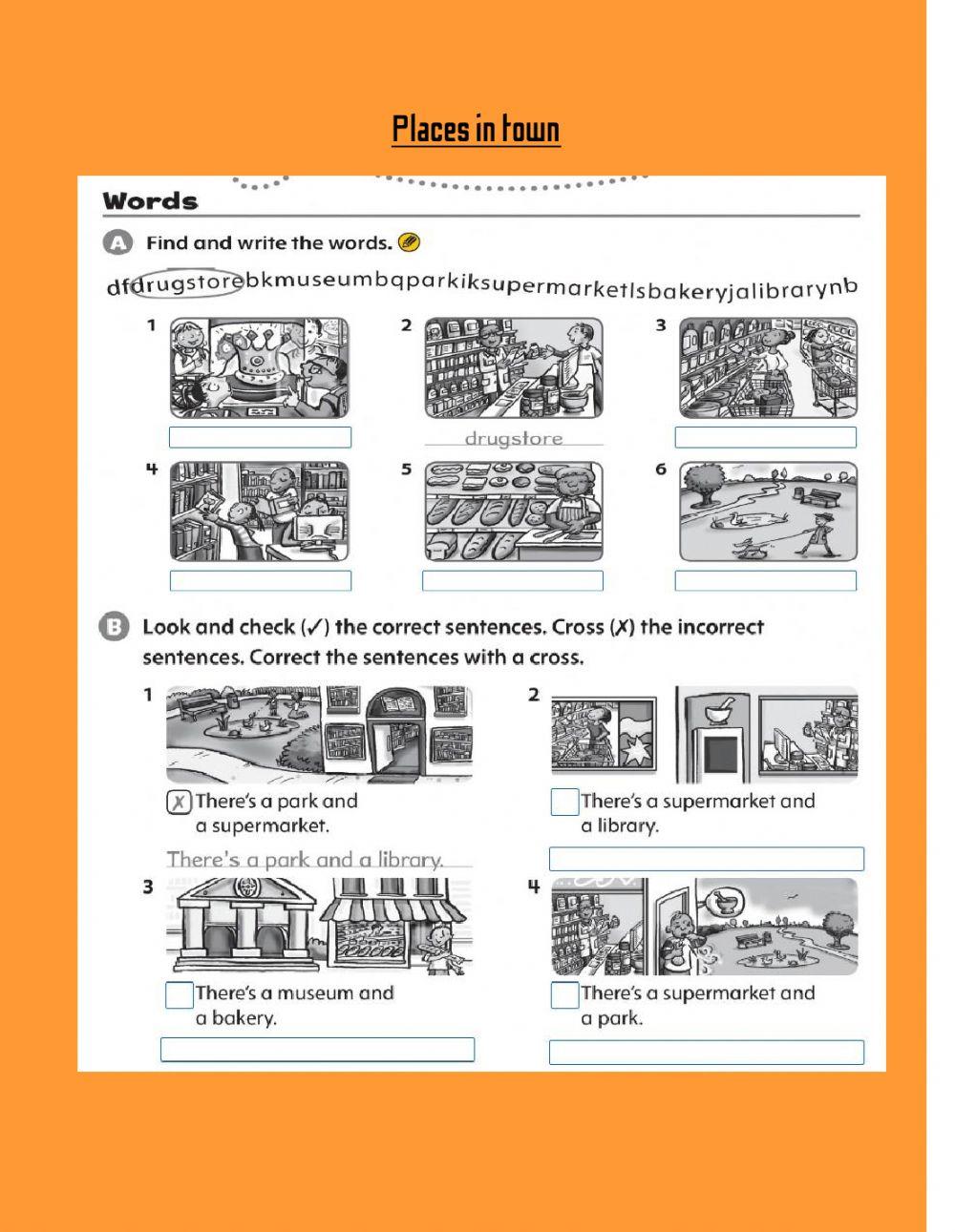 Places online pdf worksheet | Live Worksheets