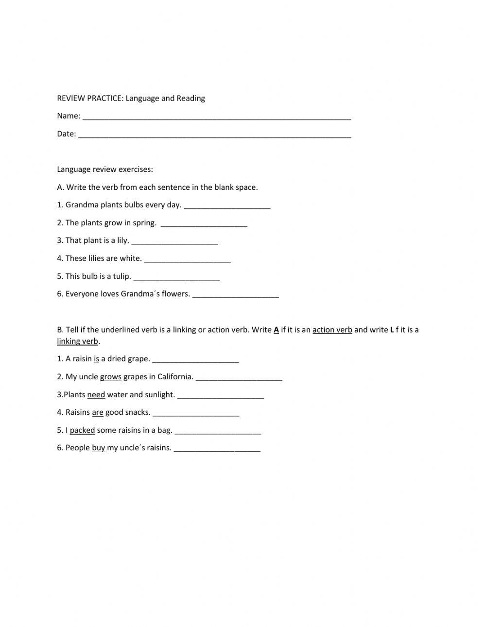 READING-LANGUAGE PRACTICE II QUIZ 3rd 401708