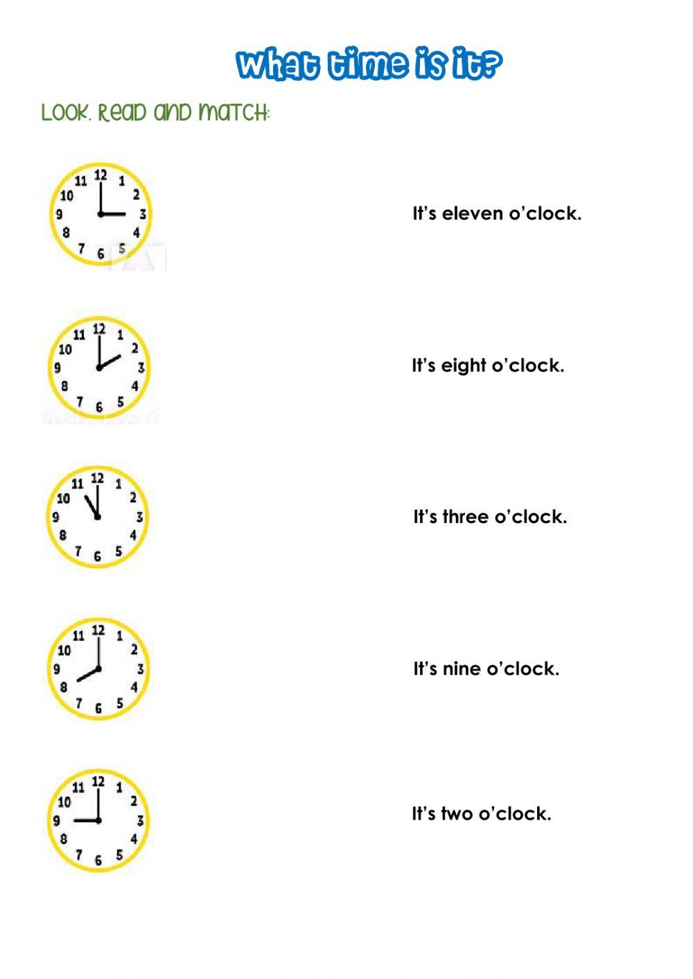 402693 | What time is it? | Lesly | LiveWorksheets