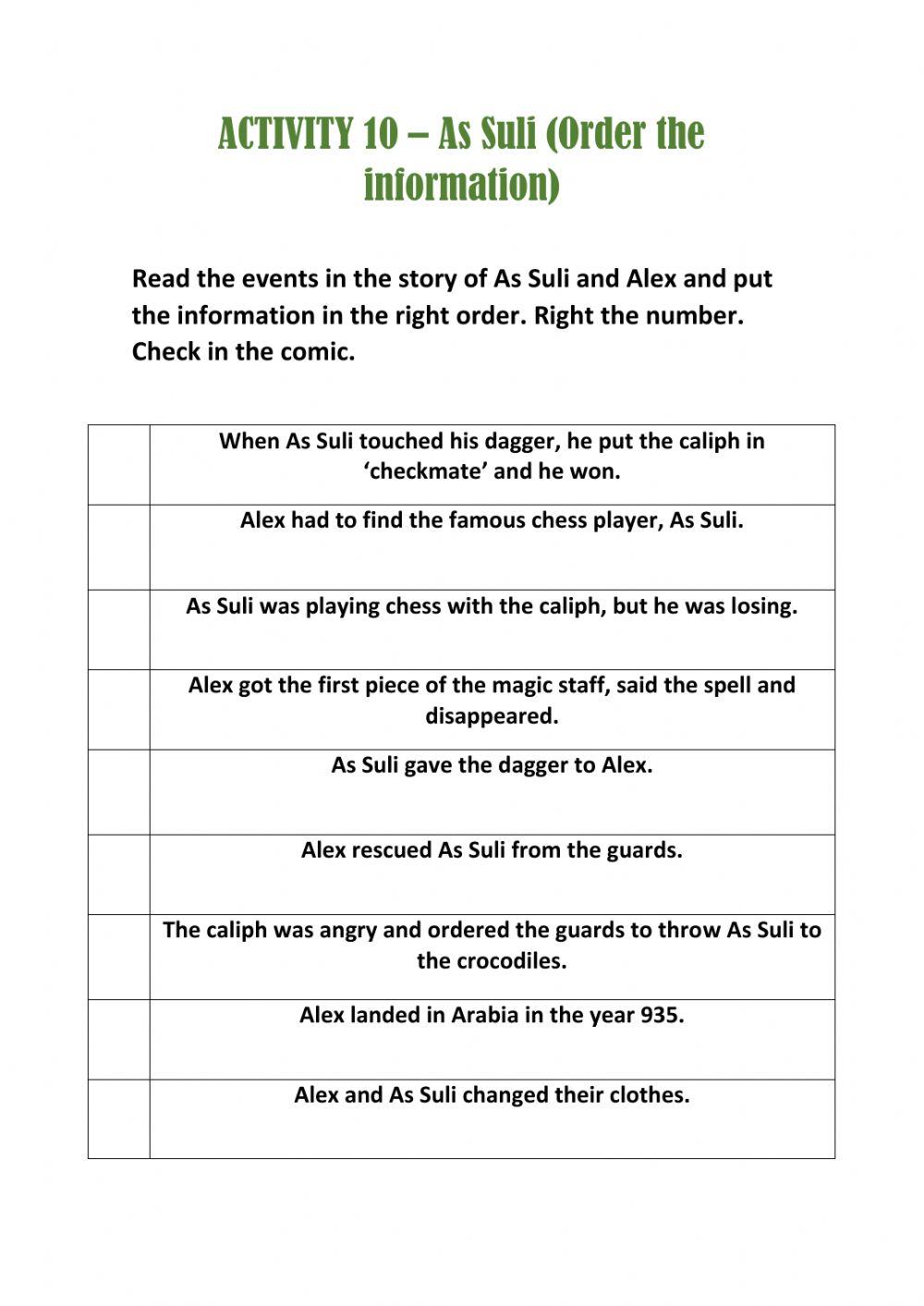 Activity 10- As… | Free Interactive Worksheets | 401012