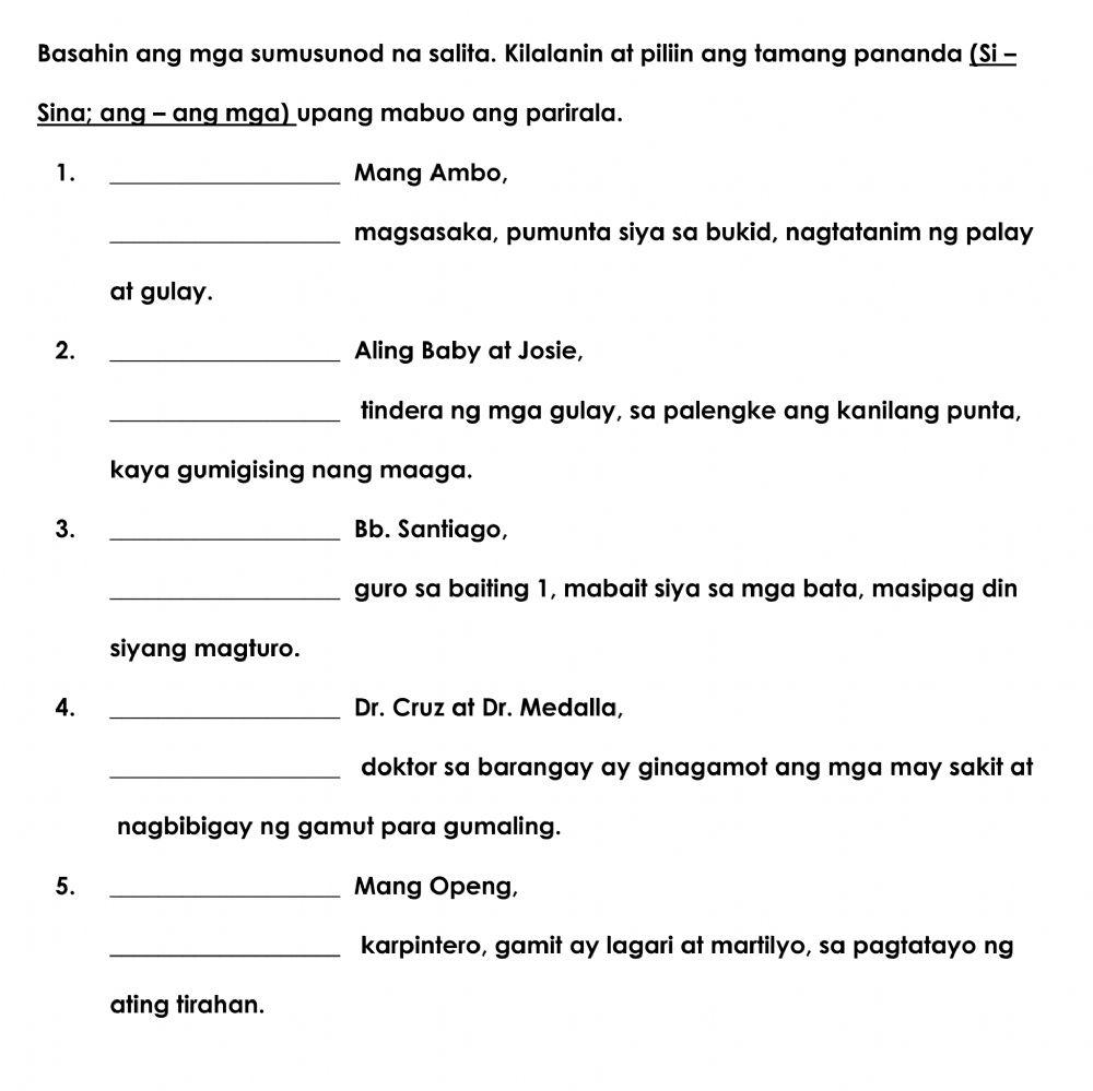 Pantukoy A | Free Interactive Worksheets | 402946