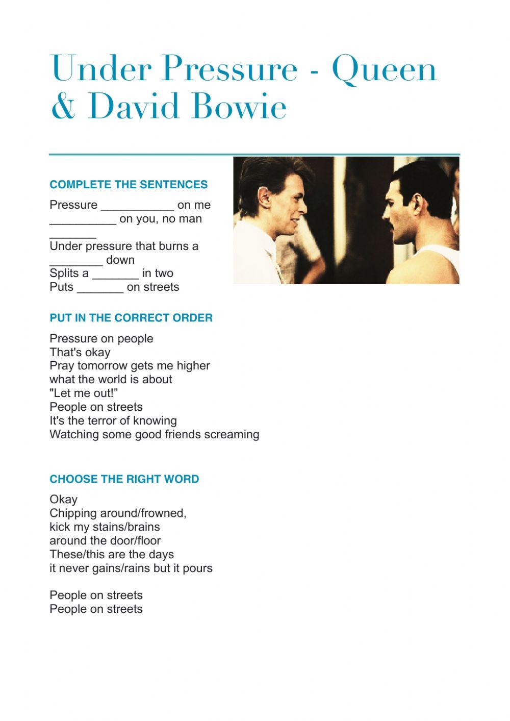 Esl queen under… | Free Interactive Worksheets | 403848