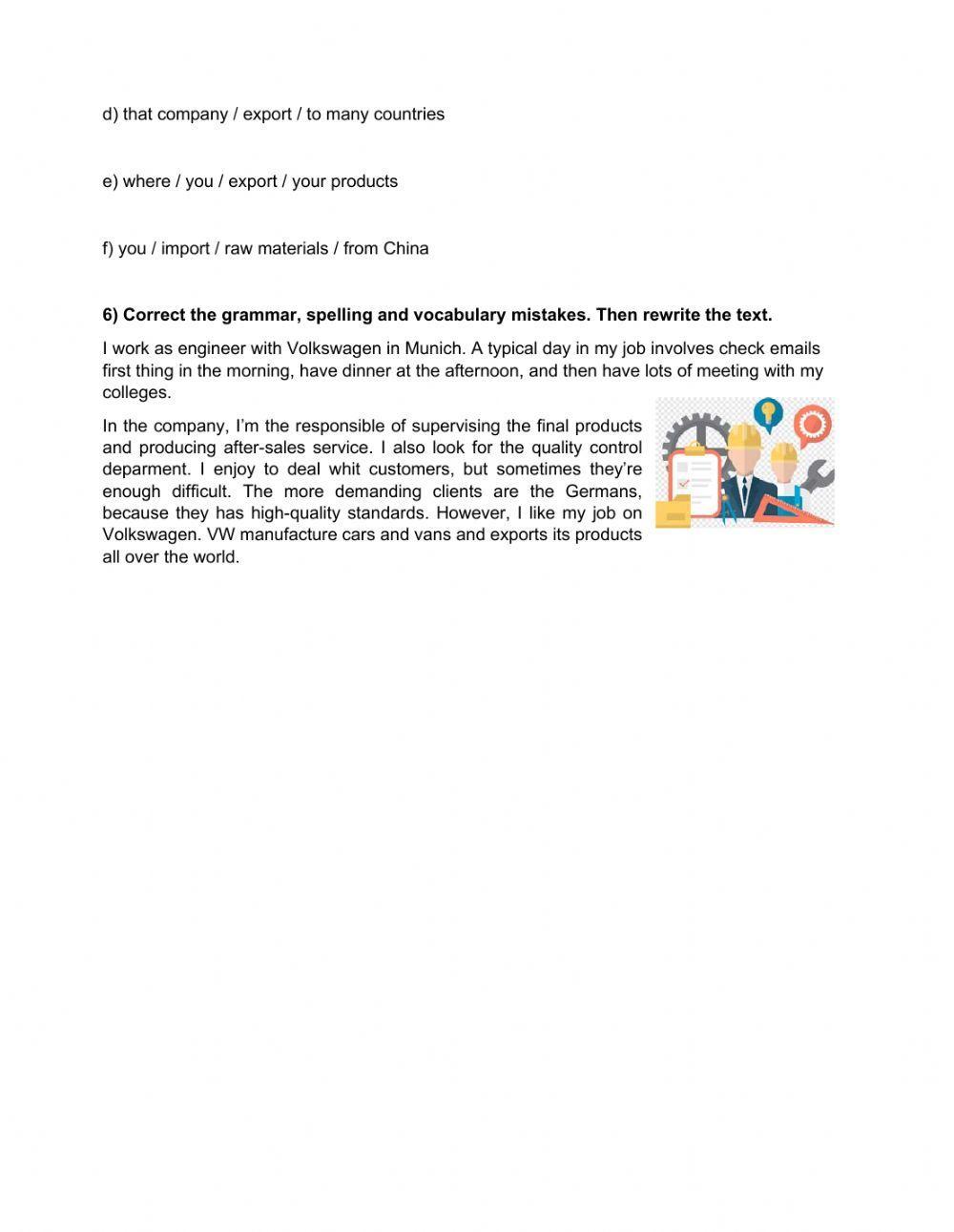 In-company intr… | Free Interactive Worksheets | 404161