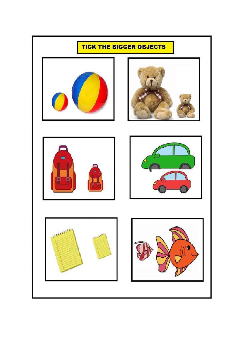 big and small objects