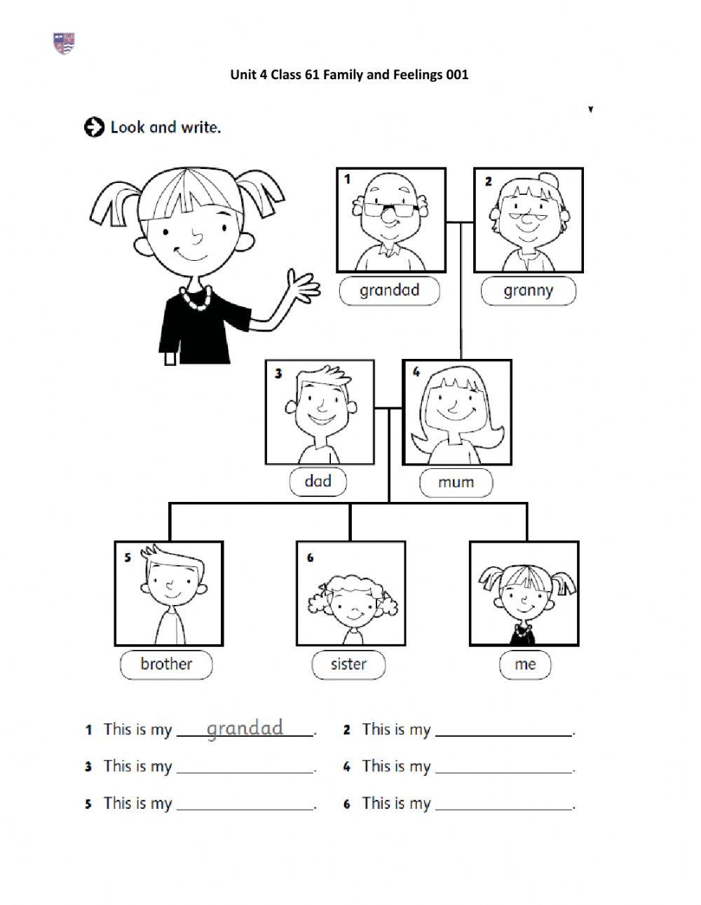 405422 | Family Members | MrSilvaclass | LiveWorksheets