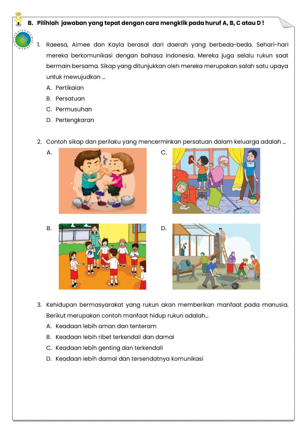 4328508 | Evaluasi 2a | Siti Nurohmah | LiveWorksheets