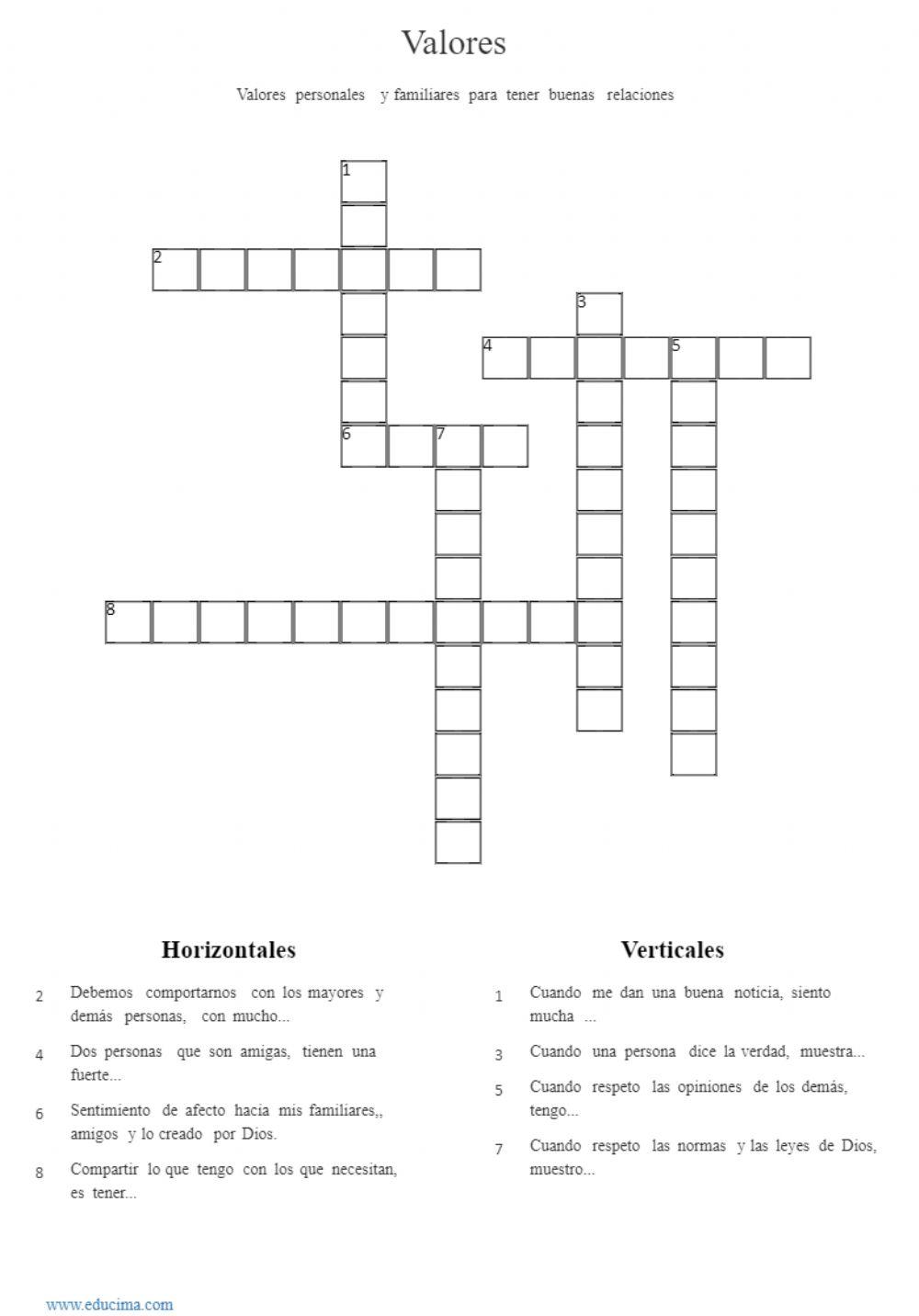 Hoja De Trabajo De Valores Personales 📝Fichas De Trabajo ¿Cómo