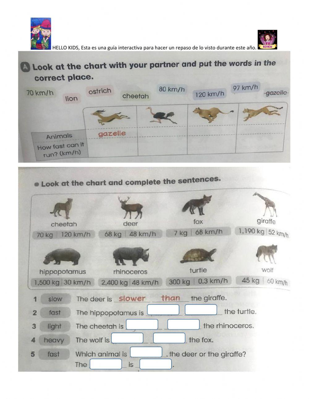 Review online exercise for Grado 5 | Live Worksheets